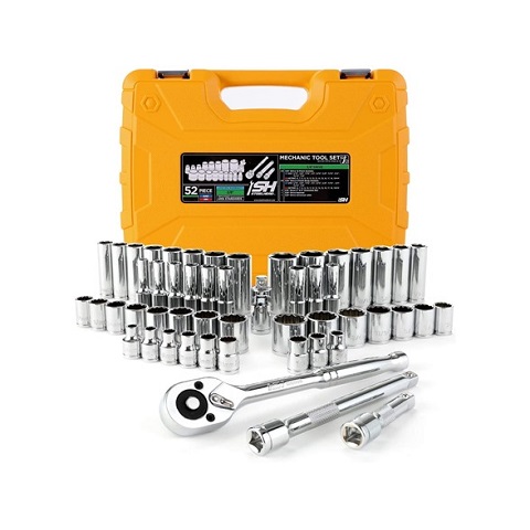 Woot - Steelhead 52-Piece Mechanics Tool & Socket Set with Heavy Duty ...