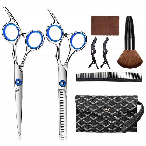 Amazon - Hair Cutting Scissors Kits, 7 Pcs Stainless Steel Hairdressing ...