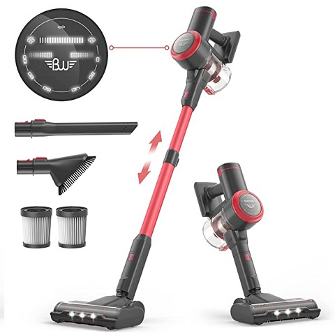 Amazon - Cordless Vacuum Cleaner, 20Kpa Stick Vacuum with LED Display ...