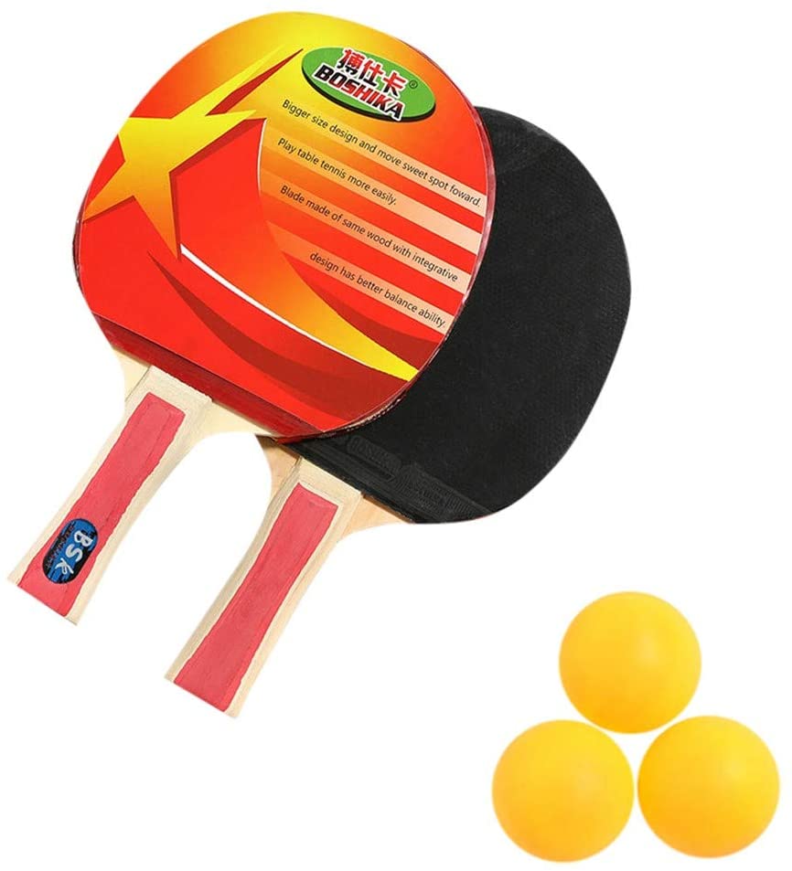 Amazon - Ping Pong Set with Portable Bags, 2 Paddles and 3 Balls ...