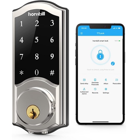Amazon - Smart Lock, Hornbill Keyless Entry Keypad Deadbolt, Bluetooth ...