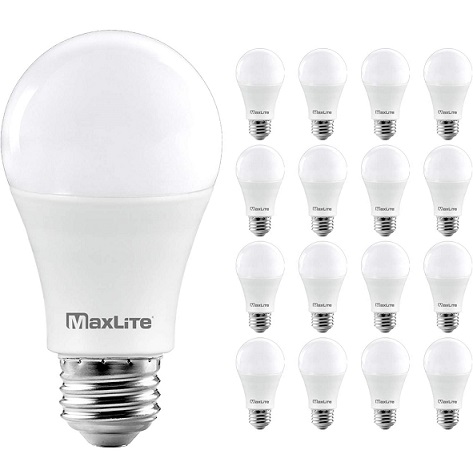 Amazon - MaxLite A19 LED Bulb, Enclosed Fixture Rated, 100W Equivalent ...