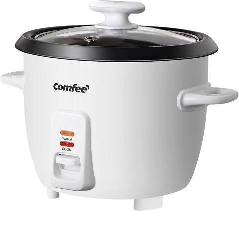 Amazon - COMFEE' Rice Cooker, 6-Cup Cooked/3-Cup Uncooked, Removable ...