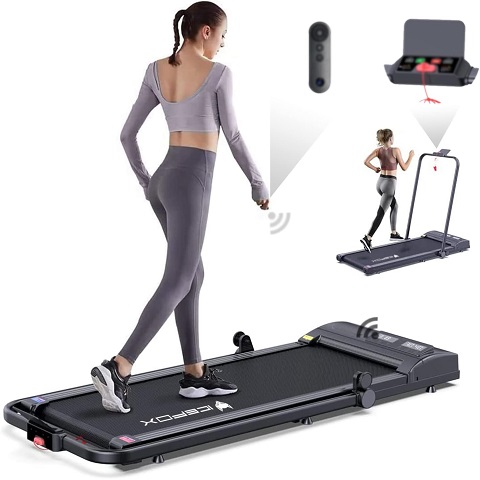 Amazon - Icefox 2 in 1 Under Desk Treadmill, 2.25HP Folding Electric ...