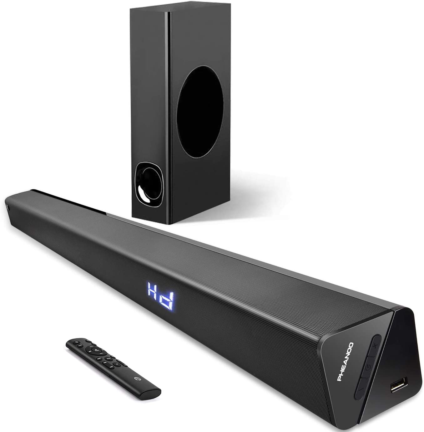 Amazon - Sound Bar with Subwoofer, TV 2.1 CH Soundbar, Superior ...