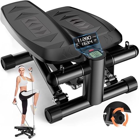 Amazon - Steppers for Exercise, Mini Steppers with Resistance Bands for ...