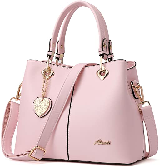 Amazon - Women Satchel Purses Top Handle Handbags PU Leather Ladies ...