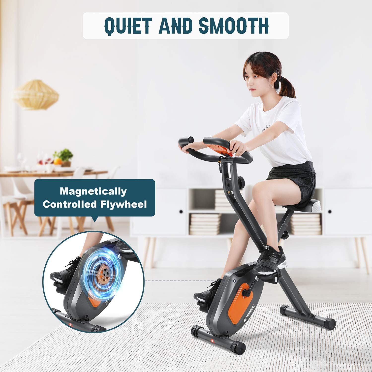 Amazon - MaxKare Exercise Bike Stationary Folding Magnetic Exercise ...