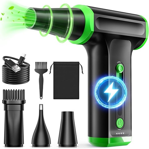 Amazon - Compressed Air Duster-Stepless Adjustable 110,000RPM Electric ...