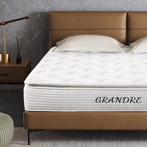 Amazon - Grandre 12 Inch Queen Gel Memory Foam and Spring Hybrid ...