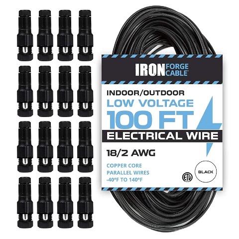 Amazon - IRON FORGE CABLE 18/2 Low Voltage Wire - Landscape Electrical ...