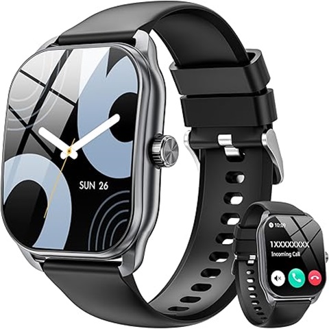 Amazon - Curve Smart Watch for Men(Answer/Make Call), 2.01'' Smartwatch ...