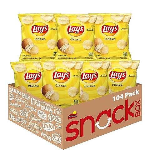 Amazon - Lay's Classic Potato Chips, 1 Ounce (Pack of 104) : $31.62 ...