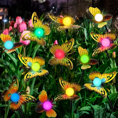 Amazon - Butterfly Solar Garden Lights - Newest 12 LED Firefly ...