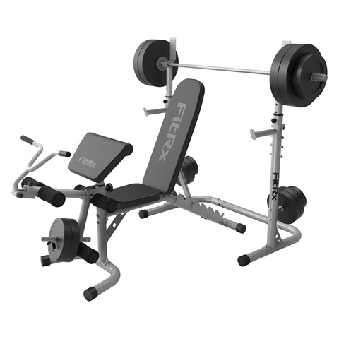 Walmart - FitRx Weight Bench with Squat Rack, Adjustable Workout Bench ...