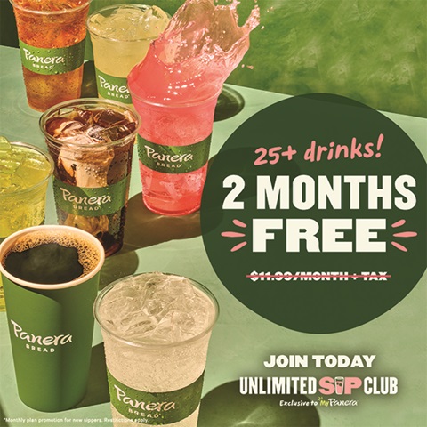 PaneraBread - Unlimited Sip Club! Two Months FREE! Join Now! : $0.00 ...