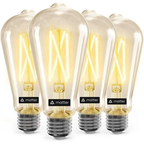 Walmart - Smart Light Bulbs, Linkind Matter-Enabled ST19 (ST58) LED ...